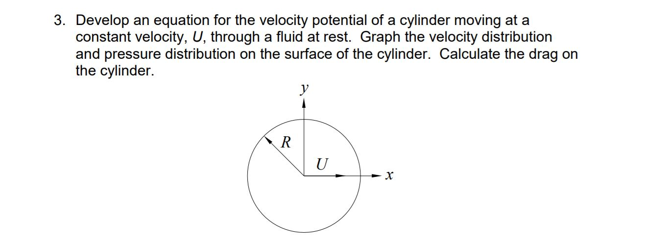 Solved 3. Develop an equation for the velocity potential of | Chegg.com