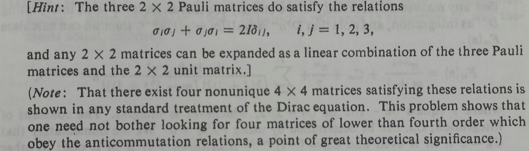 Solved 27. The Dirac matrices. Assume that for some n there | Chegg.com
