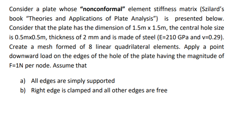 Solved Consider a plate whose "nonconformal" element | Chegg.com