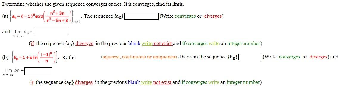 Solved Determine whether the given sequence converges or | Chegg.com