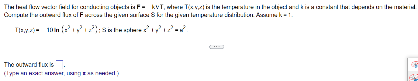 Solved The heat flow vector field for conducting objects is | Chegg.com