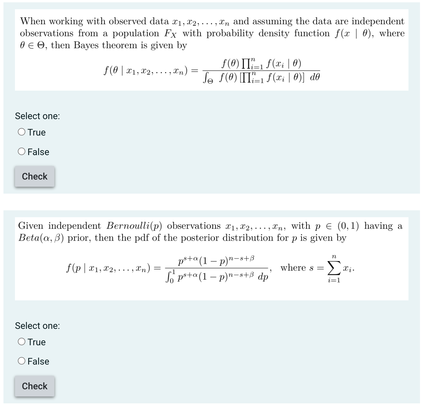 Solved When working with observed data x1,x2,…,xn and | Chegg.com