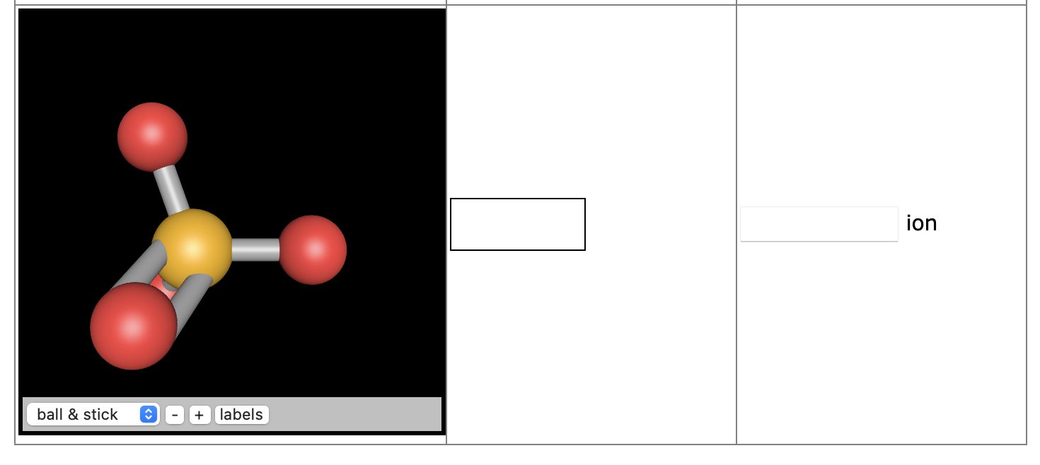 The 3D models in the following table represent ions | Chegg.com