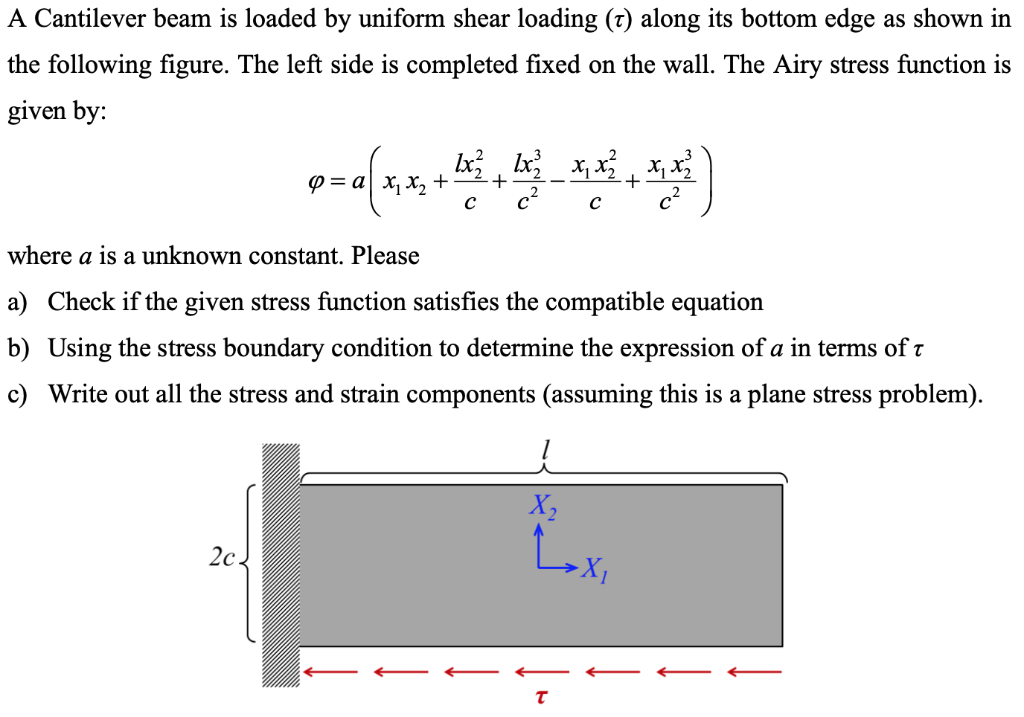 Airy Stress Function Cantilever Beam Distributed Load - The Best ... Airy Stress Function Cantilever Beam Distributed Load - The Best ...