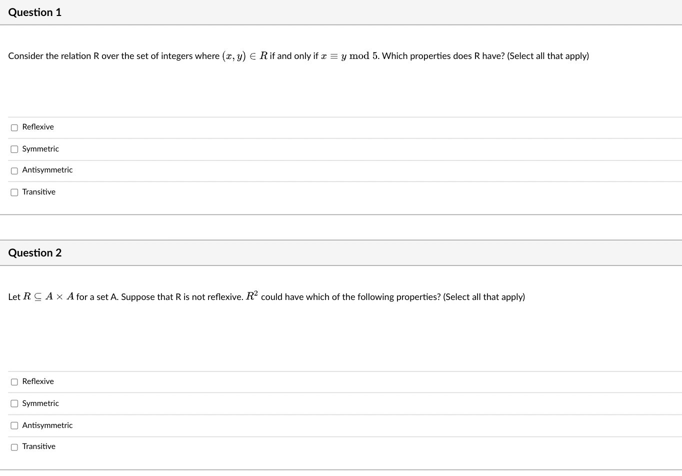 Solved Consider the relation R over the set of integers | Chegg.com