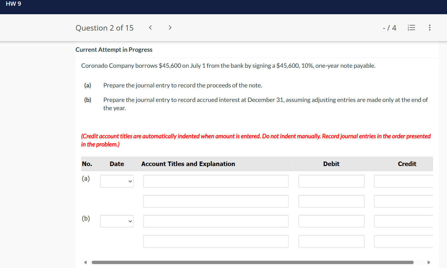 Solved Coronado Company borrows $45,600 on July 1 from the | Chegg.com