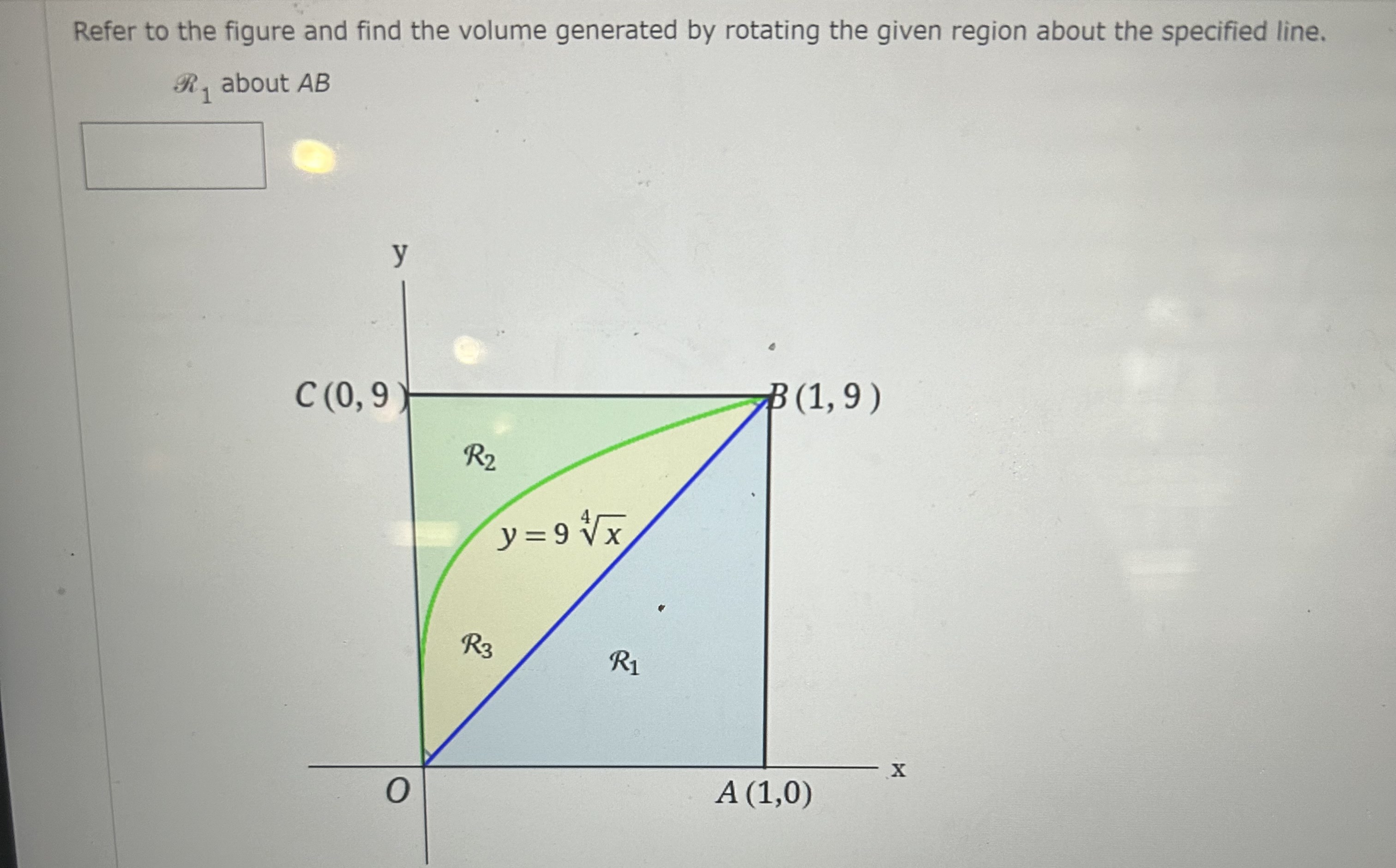 Solved Refer to the figure and find the volume generated by | Chegg.com