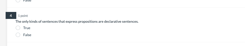 The only kinds of sentences that express propositions | Chegg.com
