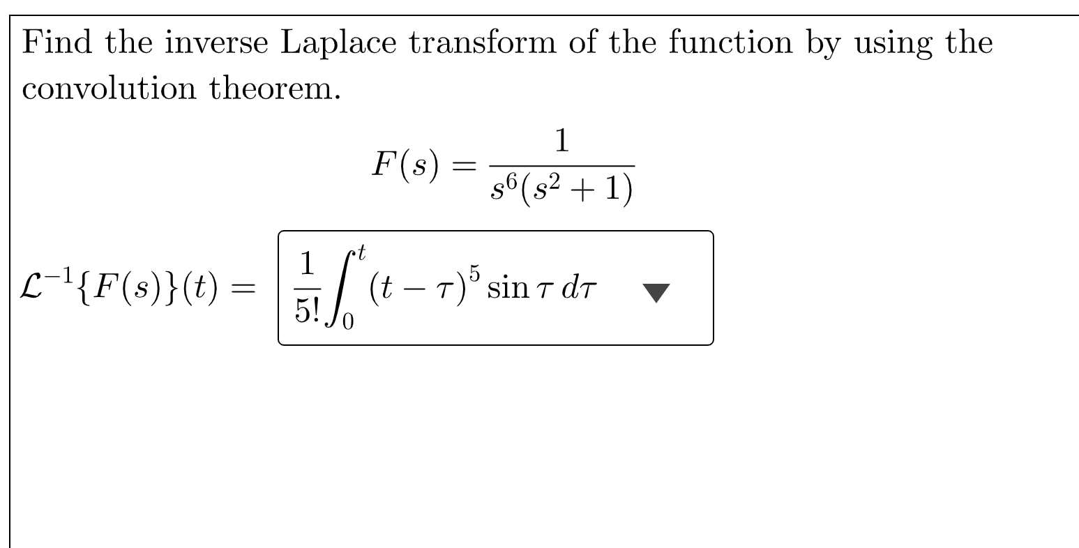 Solved Find the inverse Laplace transform of the function by | Chegg.com