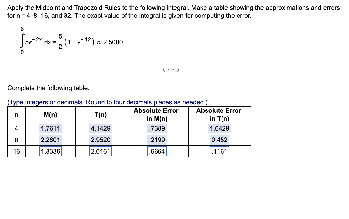 Solved Apply the Midpoint and Trapezoid Rules to the | Chegg.com