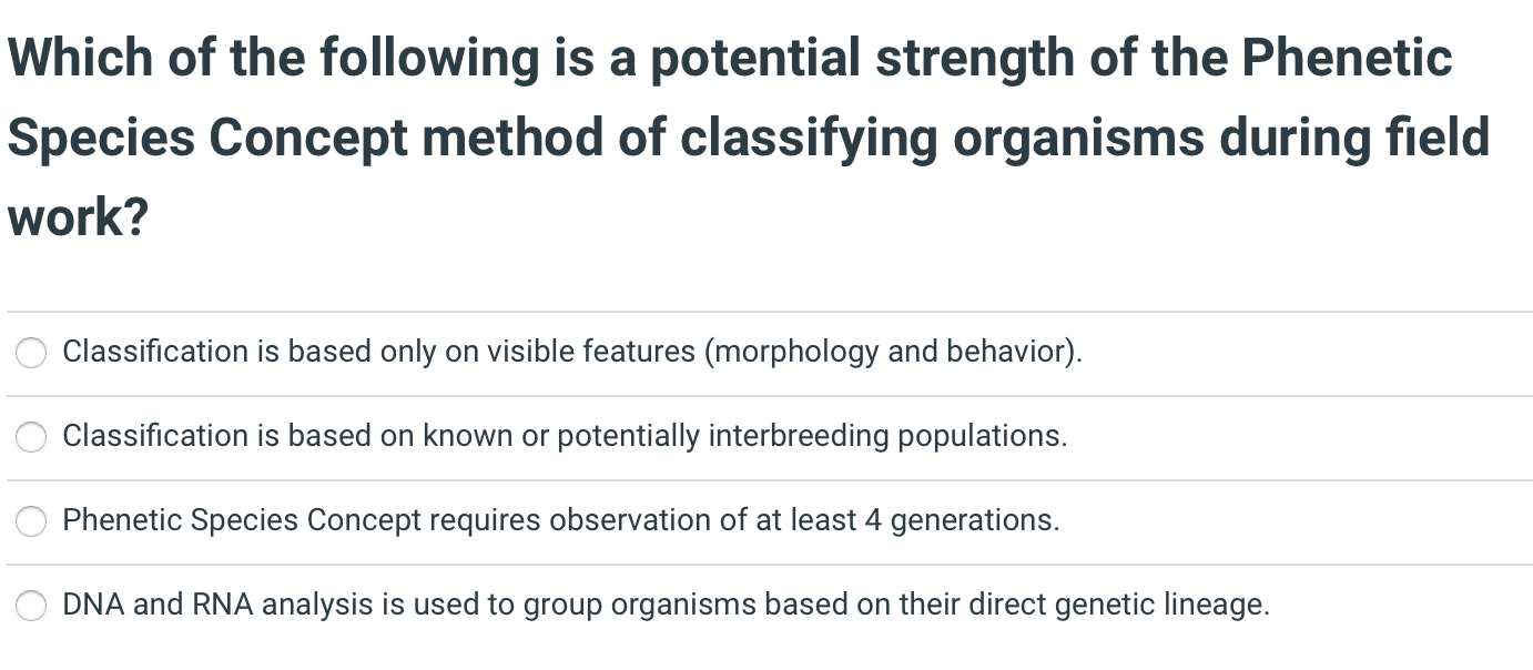 Solved Which of the following is a potential strength of the | Chegg.com