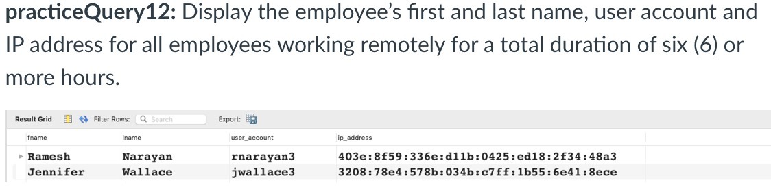 Solved Hello! I need help with the following 3 queries in | Chegg.com
