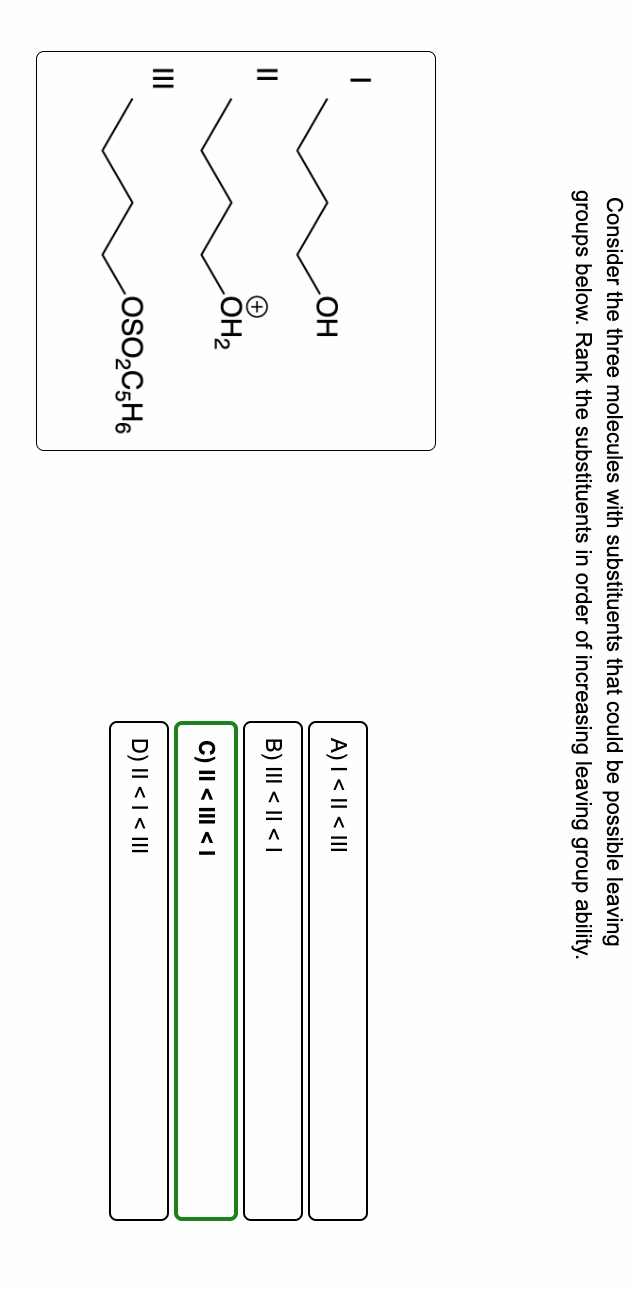 Solved Consider the three molecules with substituents that | Chegg.com