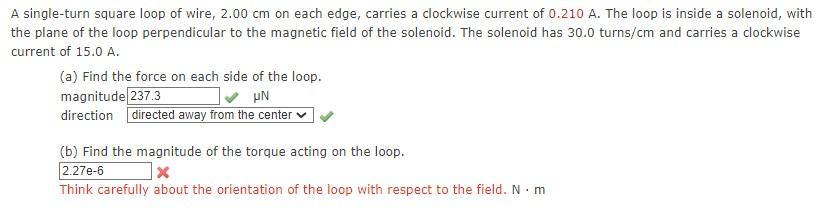 Solved A single-turn square loop of wire, 2.00 cm on each | Chegg.com