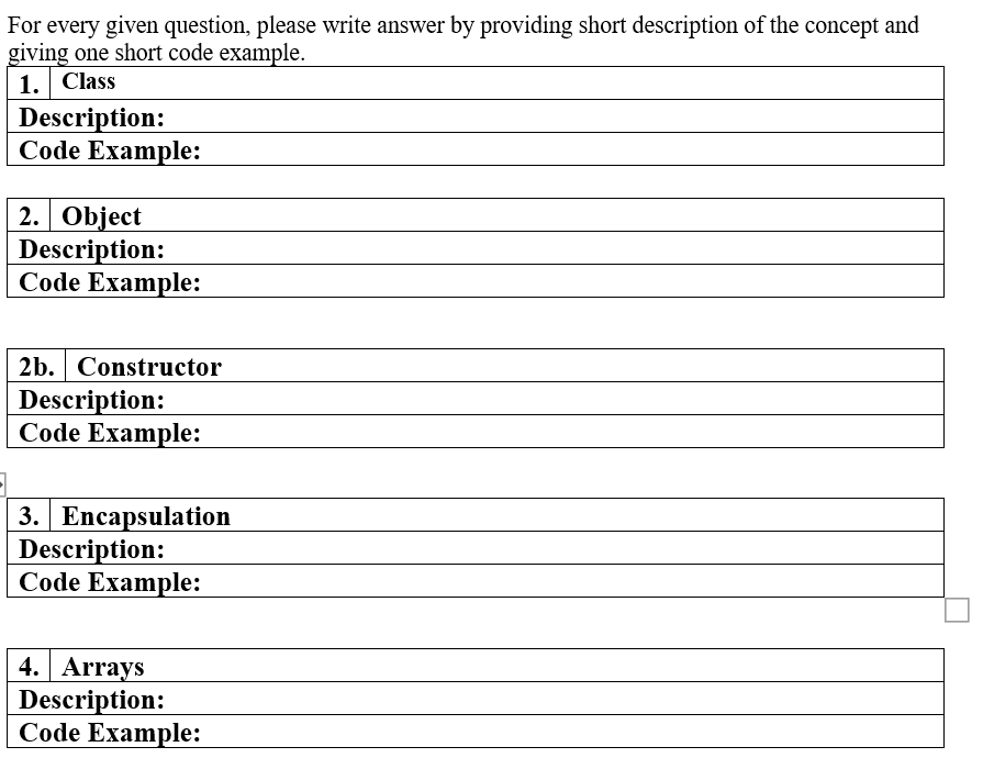 Solved For every given question, please write answer by | Chegg.com