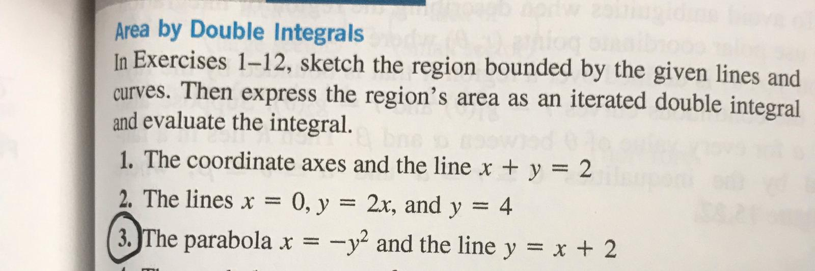 Solved Area by Double Integrals In Exercises 1-12, sketch | Chegg.com
