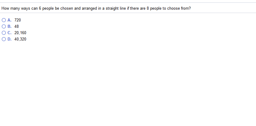 Solved How many ways can 6 people be chosen and arranged in | Chegg.com