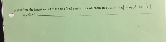 Solved Find the largest subset of the set of real numbers | Chegg.com
