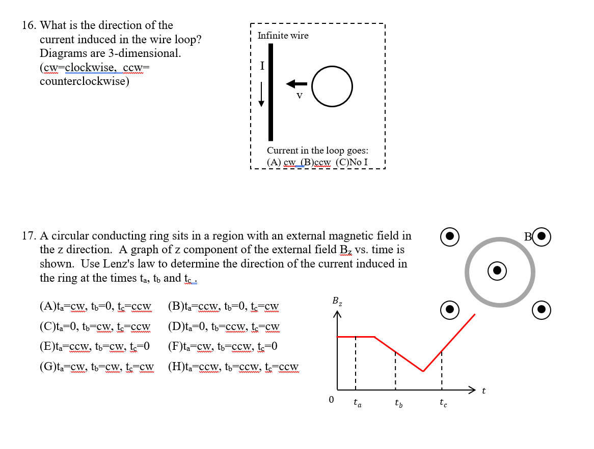 Solved - - - - - - - - - - - - - - - Infinite wire - - - 16. | Chegg.com