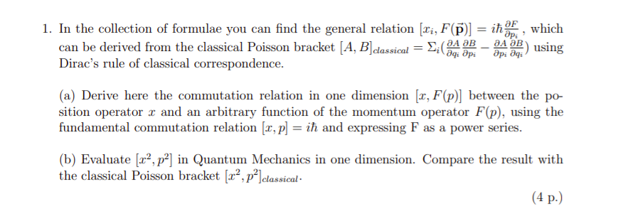 Solved 1. In the collection of formulae you can find the | Chegg.com
