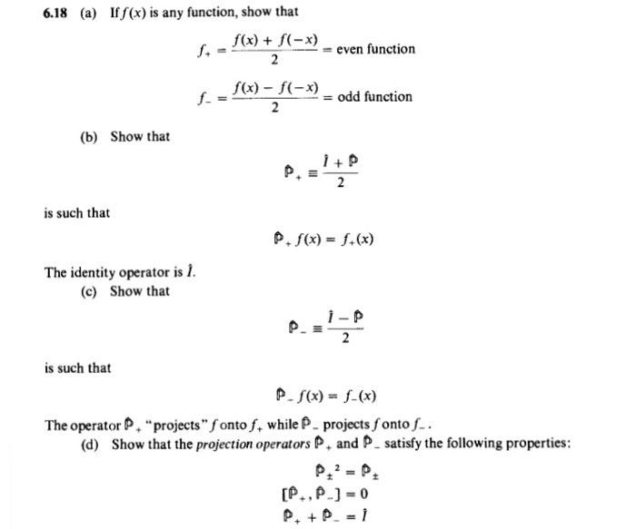 Solved 6 18 A Iff X Is Any Function Show That X Even