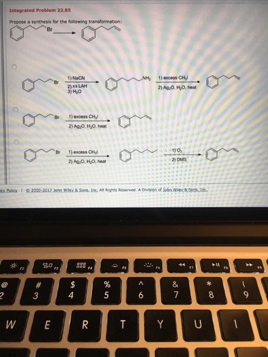 Solved Integrated Problem 22.85 Propose a synthesis for the | Chegg.com Solved Integrated Problem 22.85 Propose a synthesis for the | Chegg.com