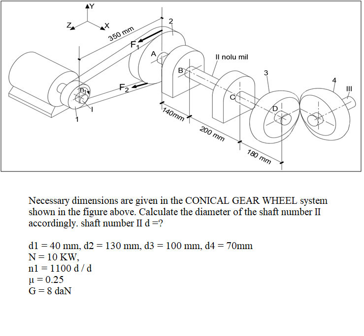 Necessary dimensions are given in the CONICAL GEAR | Chegg.com