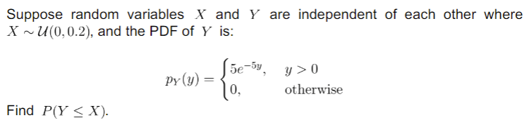 Solved Suppose random variables X and Y are independent of | Chegg.com
