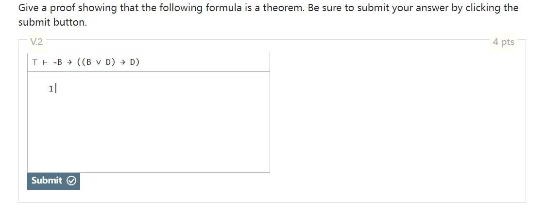 Solved Give a proof showing that the following formula is a | Chegg.com