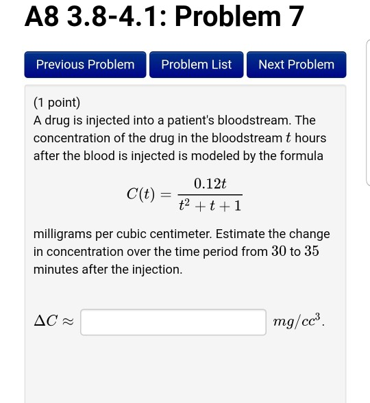 Solved A8 3.8-4.1: Problem 7 Previous Problem Problem List | Chegg.com