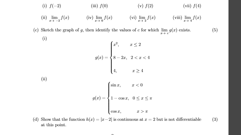 1. (a) (i) Given that lim (2x - 5) = 1. Find 8 such | Chegg.com