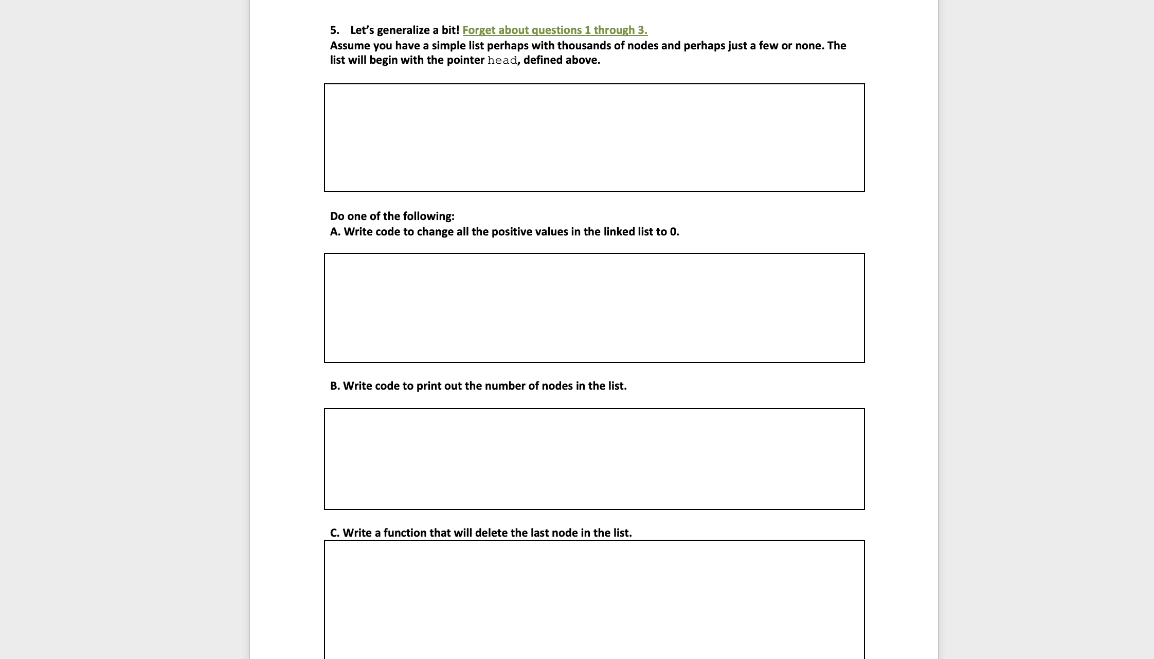 Solved 5. Let's generalize a bit! Forget about questions 1 | Chegg.com