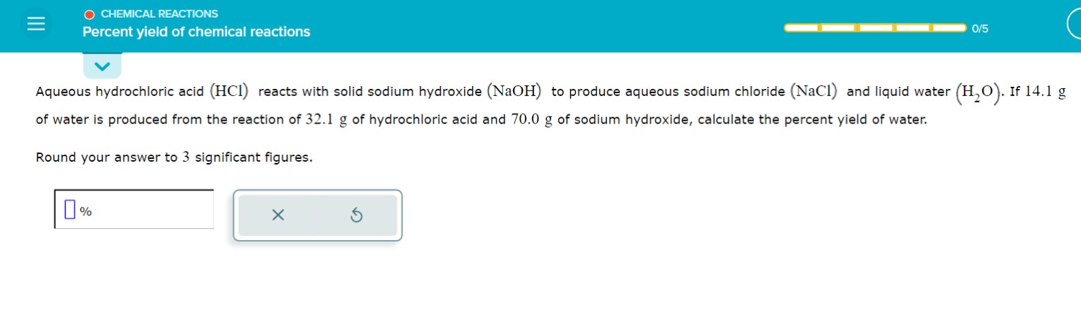 Solved Aqueous hydrochloric acid (HCl) reacts with solid | Chegg.com