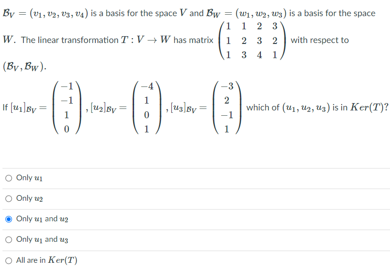 Solved B= (v1, V2, V3) is a basis of a vector space V and | Chegg.com