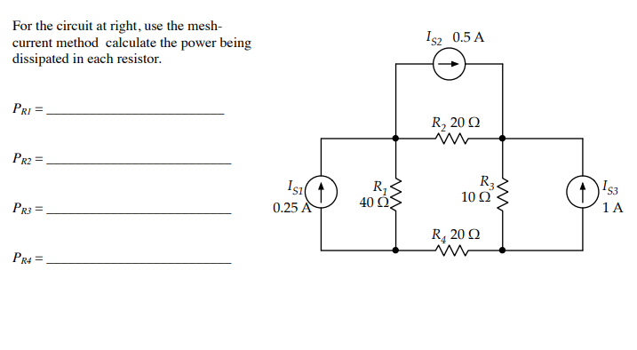 Solved For the circuit at right, use the mesh- current | Chegg.com
