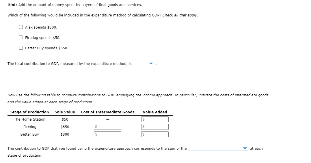 Solved 4. Comparing the expenditure and resource cost-income | Chegg.com