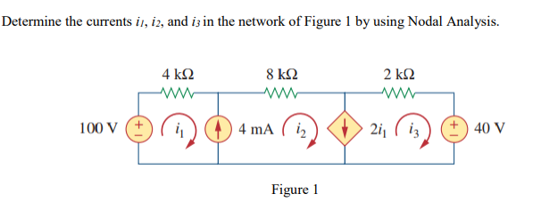 Solved Determine the currents is, i2, and is in the network | Chegg.com