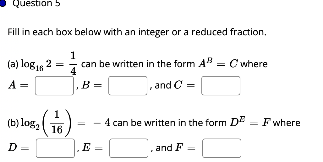 Solved Fill in each box below with an integer or a reduced | Chegg.com