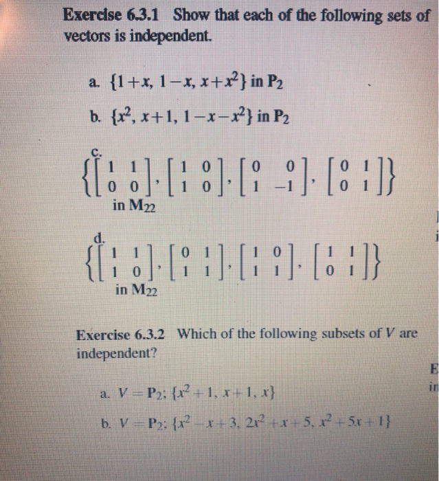 Solved Exercise 6 3 1 Show That Each Of The Following Sets
