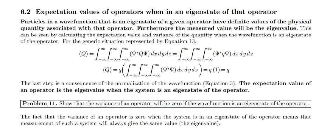 Solved 6 2 Expectation Values Of Operators When In An