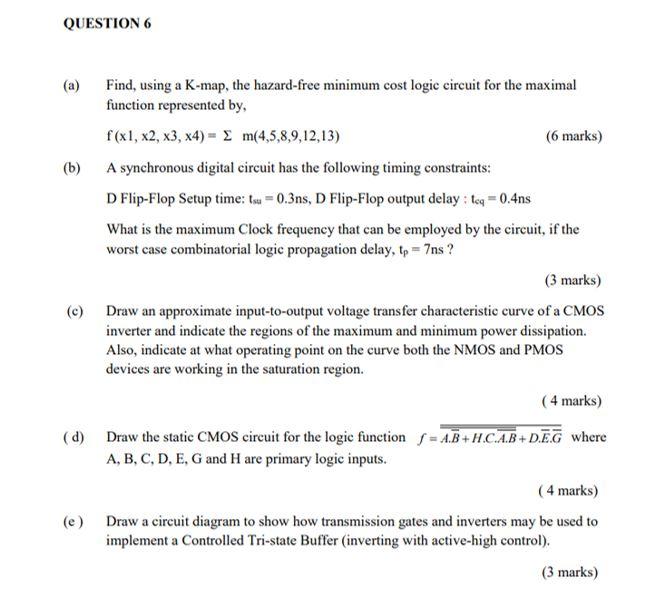 Solved Clock- QUESTION 5 (a) Design a system that produces | Chegg.com