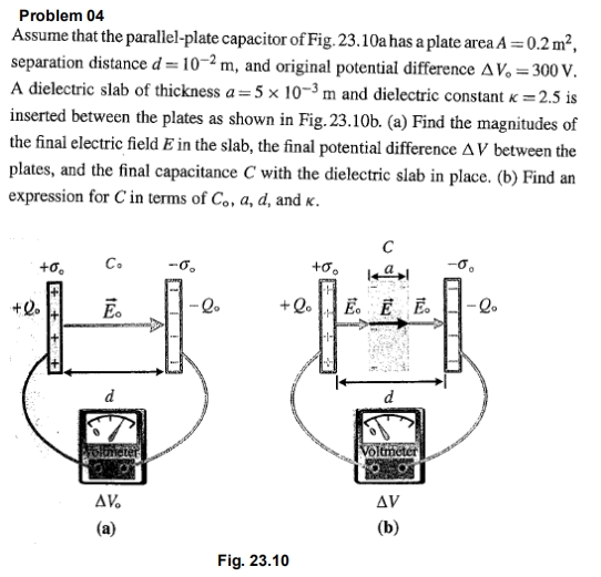 Solved Problem 04 Assume that the parallel-plate capacitor | Chegg.com