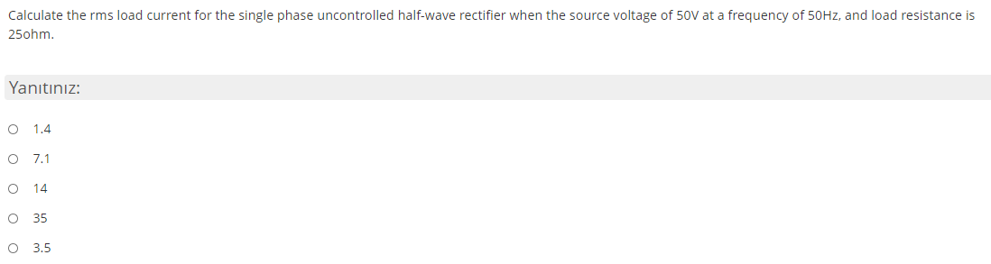 Solved Calculate the rms load current for the single phase | Chegg.com