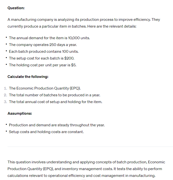 Solved Operation management | Chegg.com