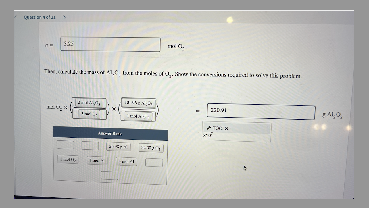 Solved What mass of Al2O3 is produced when 21.0 L of O2 gas | Chegg.com
