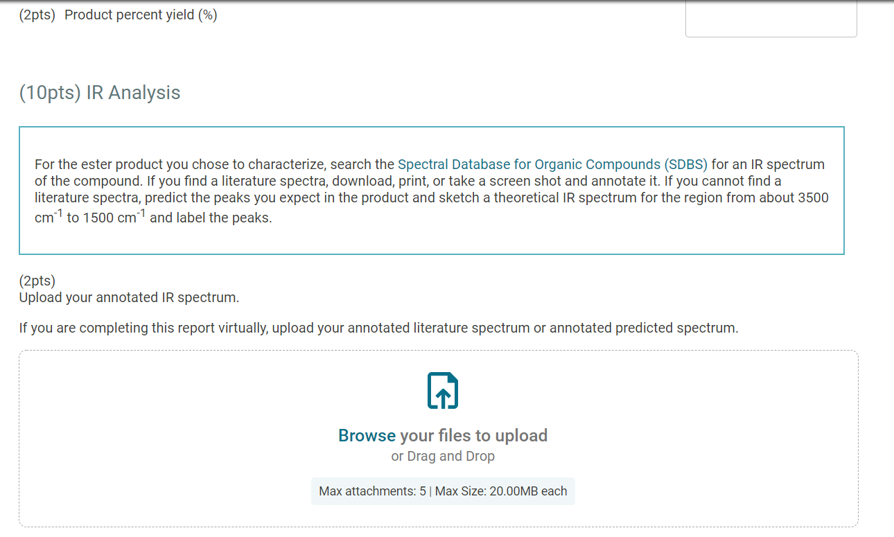 Solved Week 5 Data And Report Submission - Synthesis Of | Chegg.com