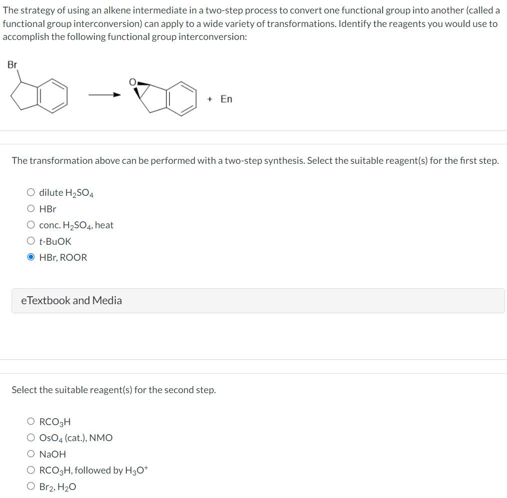Solved The strategy of using an alkene intermediate in a | Chegg.com