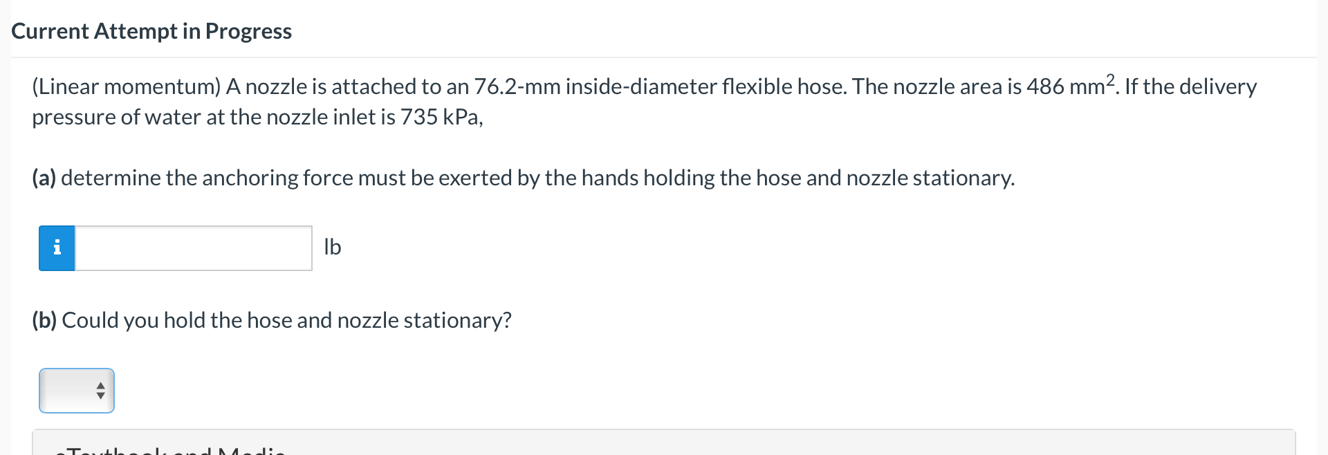 Solved Current Attempt in Progress (Linear momentum) A | Chegg.com