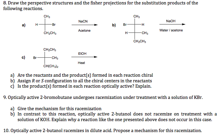Solved Nucleophilic Substitution and Elimination (Part I) | Chegg.com