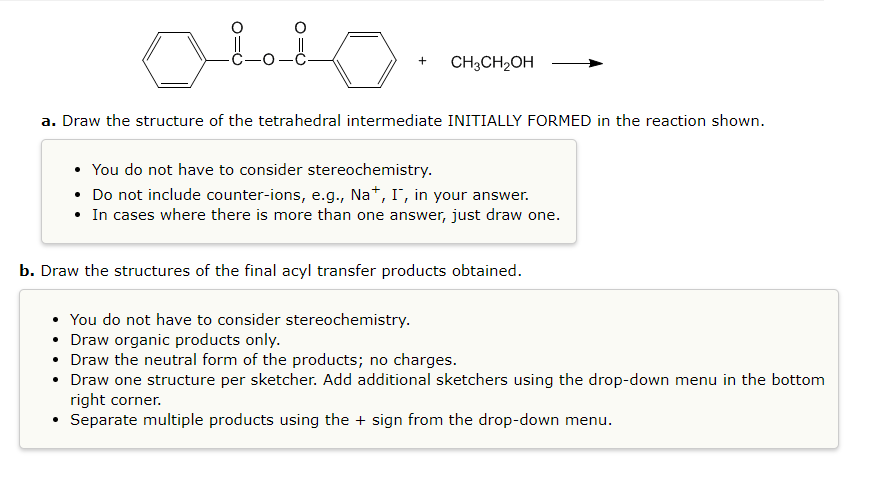 Solved II CH3CH2OH a. Draw the structure of the tetrahedral | Chegg.com